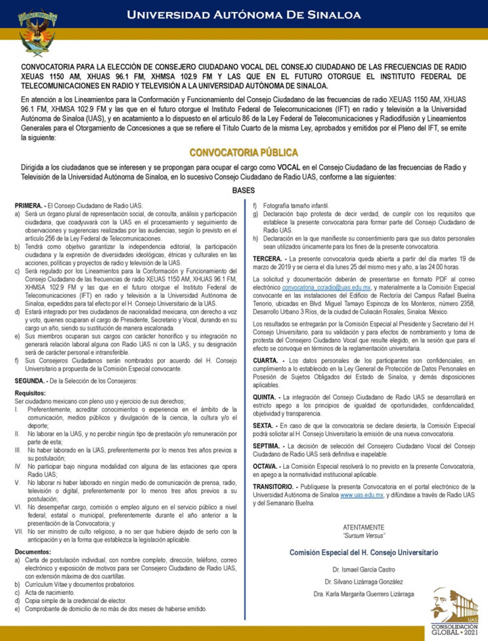 UNIVERSIDAD AUTÓNOMA DE SINALOA