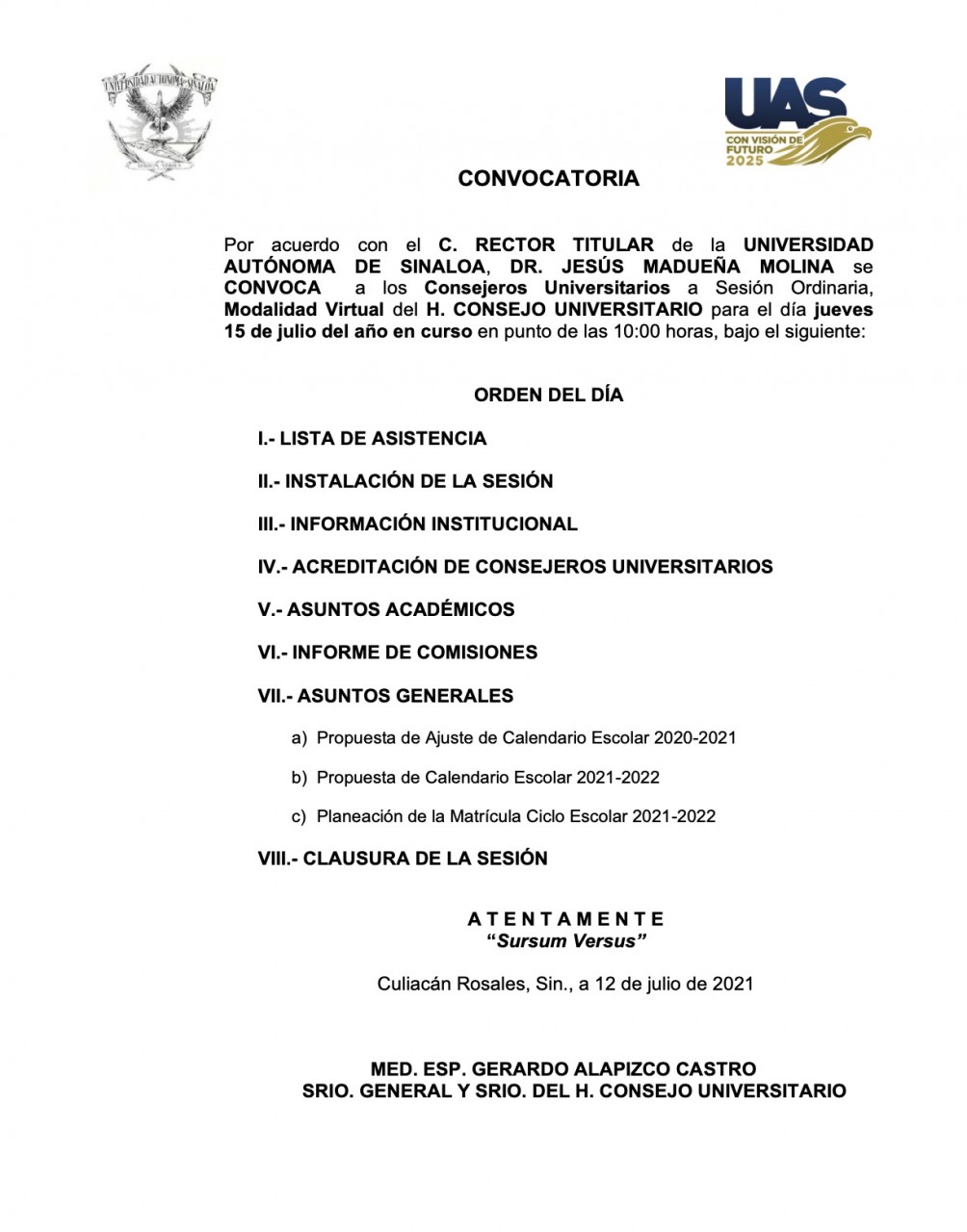 UNIVERSIDAD AUTÓNOMA DE SINALOA