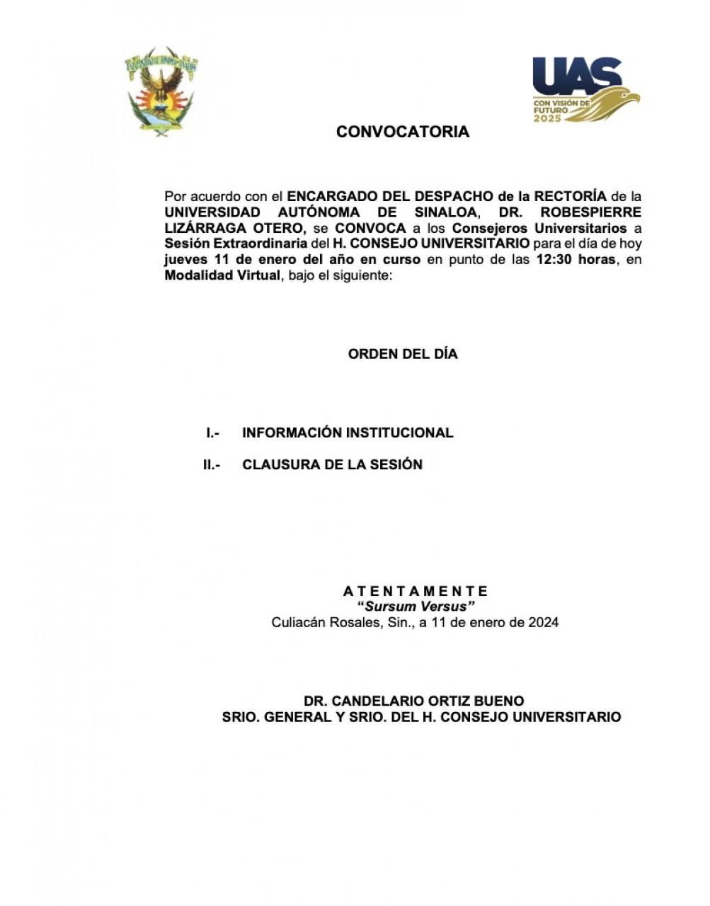 UNIVERSIDAD AUTÓNOMA DE SINALOA